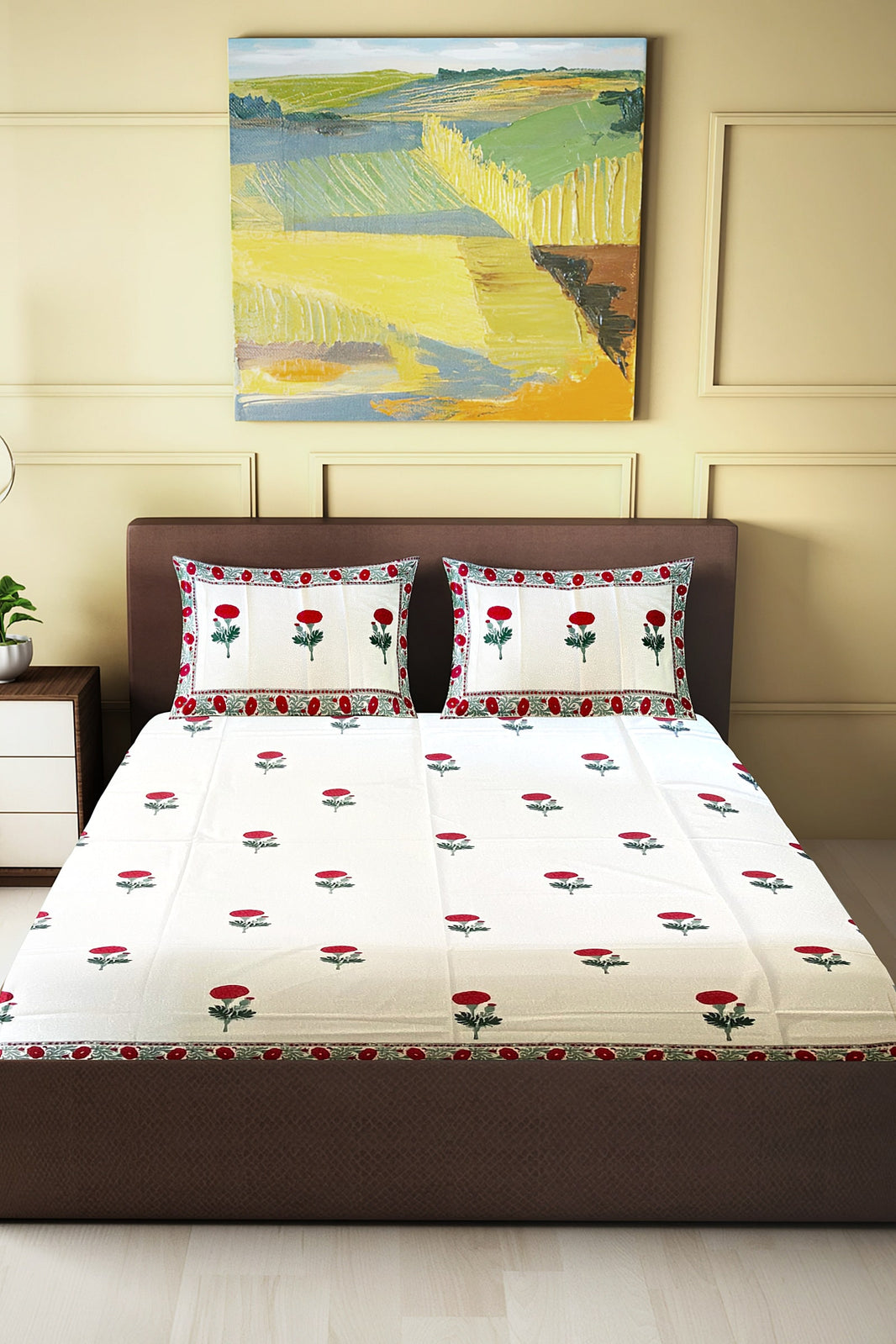 Buy Hand Block Print Bedsheets Online | Jaipuri Designs at Sumaavi
